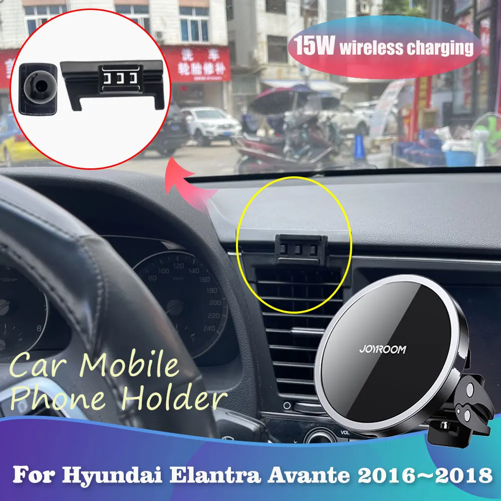 Phone Holder For Hyundai Elantra Avante Ad 2016 2017 2018 Clip Magnetic ...