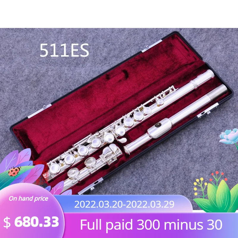 Free-Shipping-Flute-511ES-Silver-Plated-Professional-Flute-Instrument ...