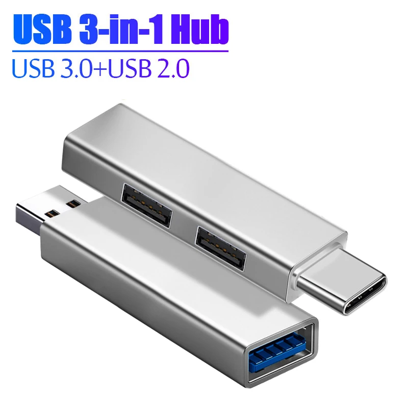 USB 3.0 Hub 3 Port USB Splitter Adapter Multi USB Hub 2.0 Multiple ...