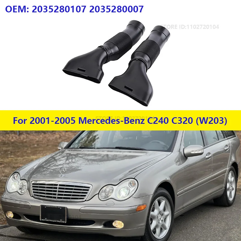 For-2001-2005-Mercedes-Benz-C240-C320-W203-Air-Intake-Tube-Cleaner-Hose ...