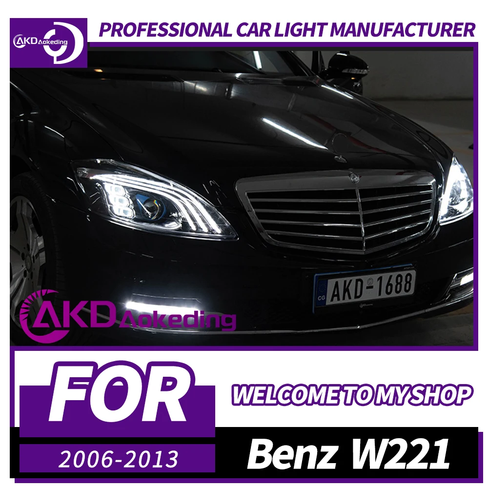 AKD Head Lamp for Benz W221 LED Headlight 2006-2013 S class Headlights ...