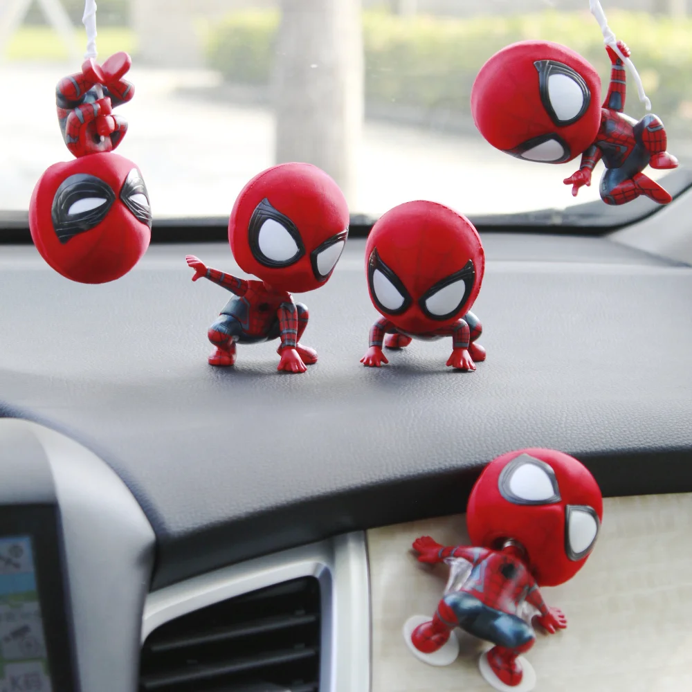 Spiderman-Figure-Q-Version-Shaking-His-Head-Doll-Squatting-Climbing ...