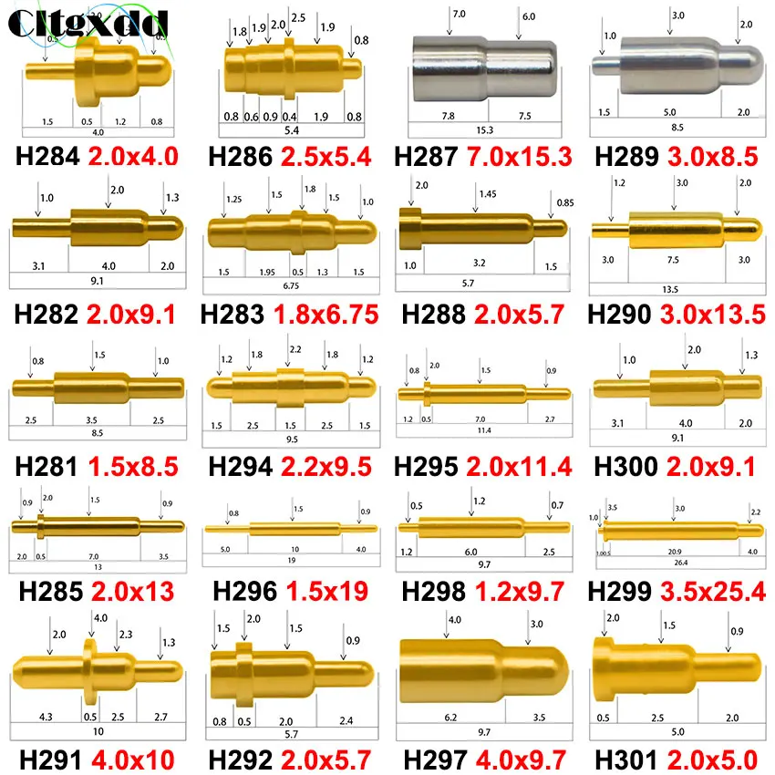 1PCS-1A-1-5A-3A-5A-High-Current-SMD-PCB-Pogo-Pin-Connector-Battery ...