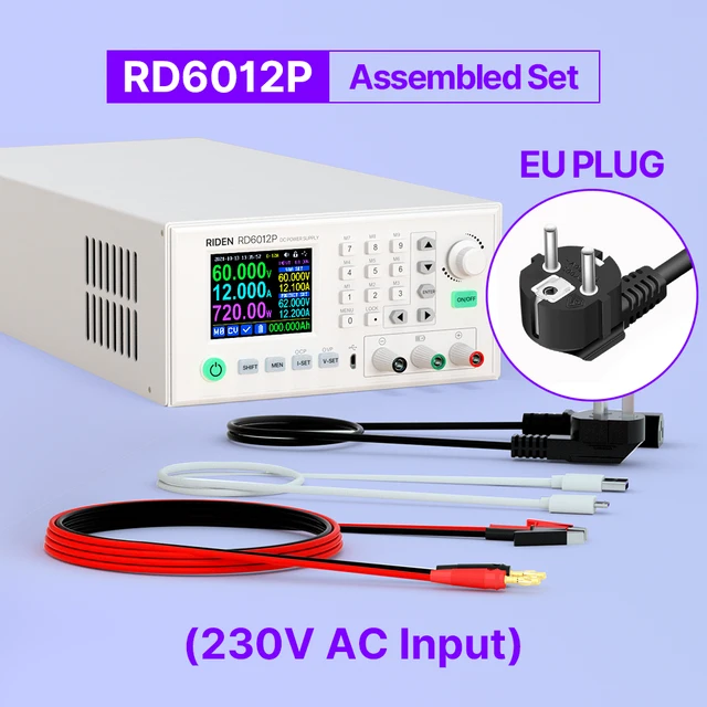 RD RD6012P USB Assembled Set 5 Digit AC to DC Voltage Step down Power ...