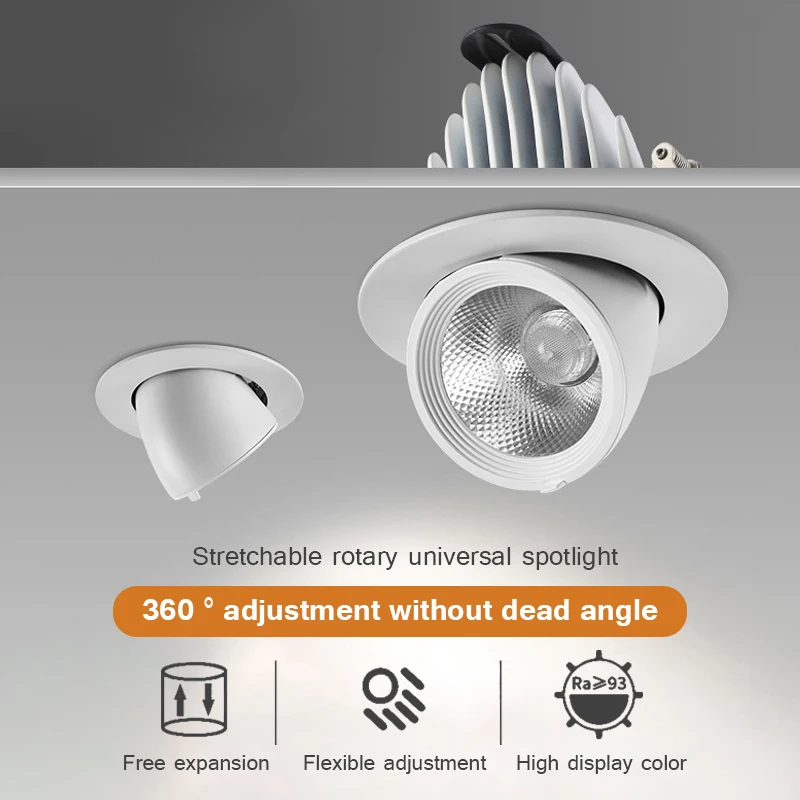 Dimmable-Led-Downlight-360-Rotate-Adjustable-Recessed-Downlight-Ceiling ...