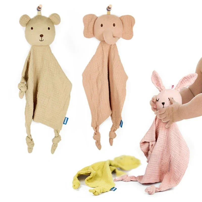 Baby-Cotton-Muslin-Comfortable-Blanket-Cute-Bunny-Doll-For-Infant-Kids ...