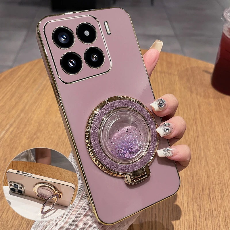 Quicksand Candy Color Plating Silicone Stand Case for xiaomi Civi 4Pro ...