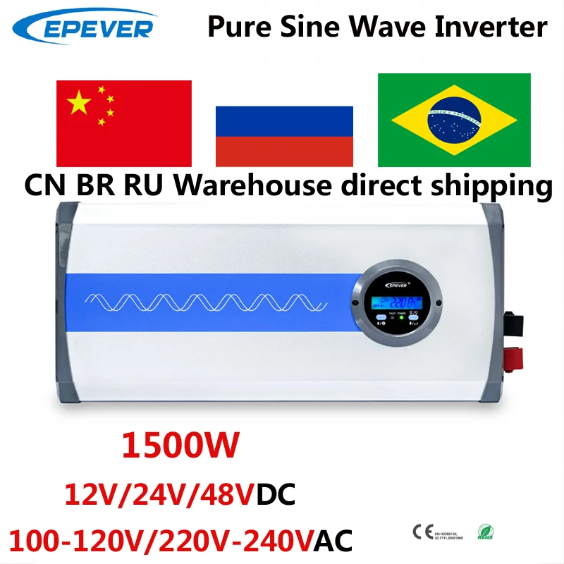 EPEVER-1500W-Solar-Inverter-12V24V48VDC-To-AC100-120V-220-240V-Pure ...