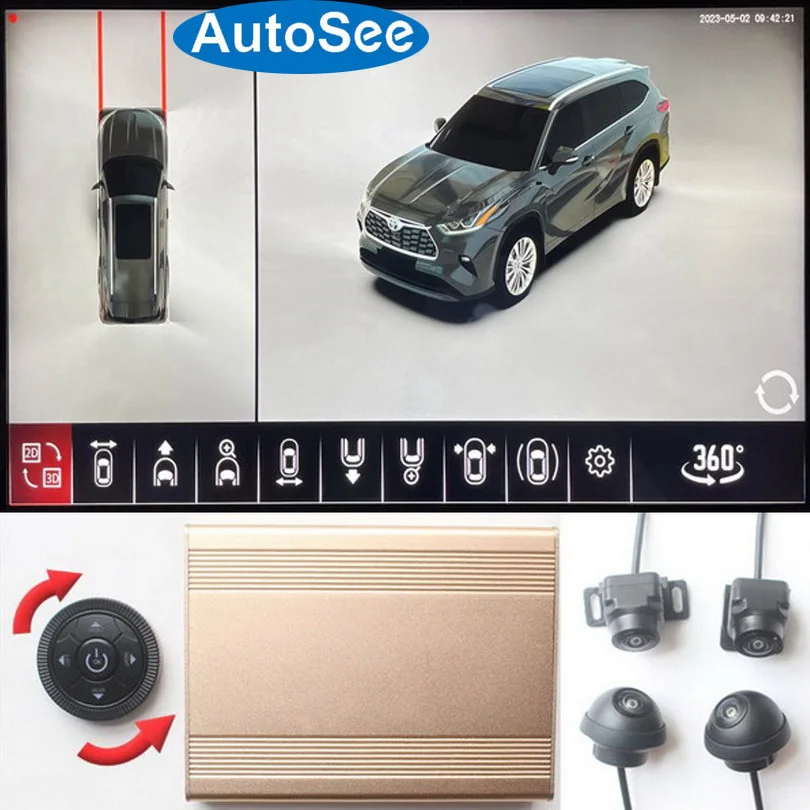 for-Toyota-Highlander-360-degree-camera-birds-eye-3D-Panoramic-view ...