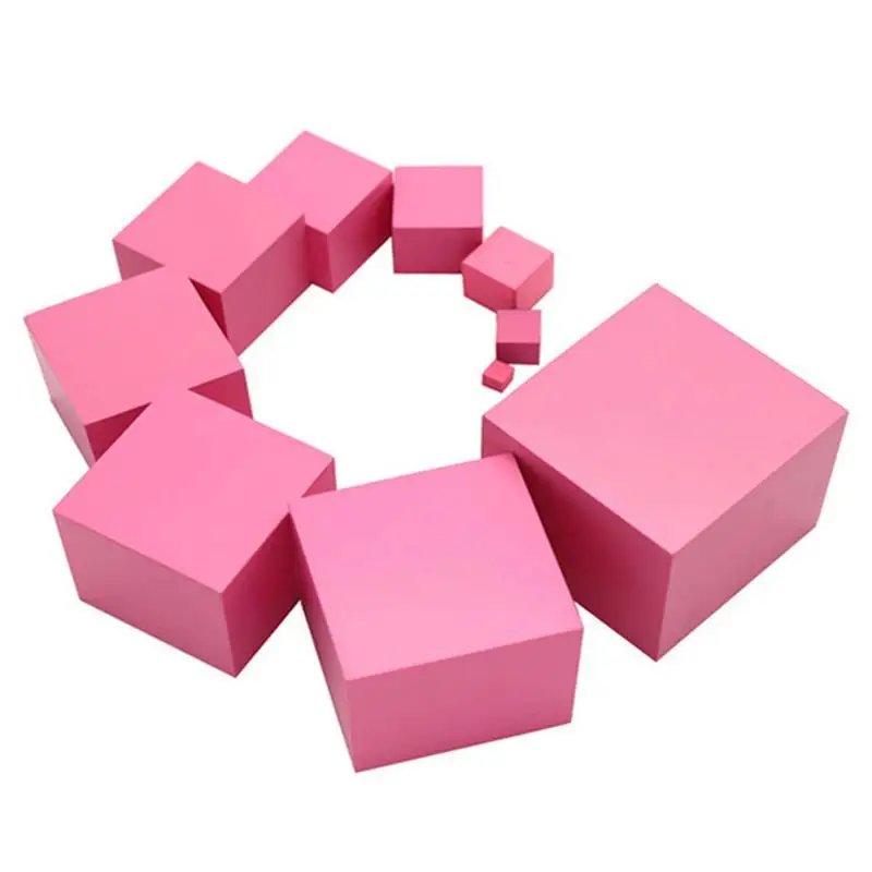 Pink Tower Wooden Pink Tower Stacking Blocks Stacking Tubes Montessori ...