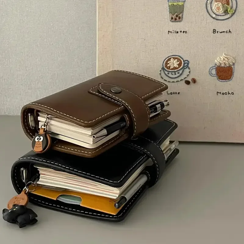 A7 Faux Leather Japanese Stationery Portable Journal Notebooks ...