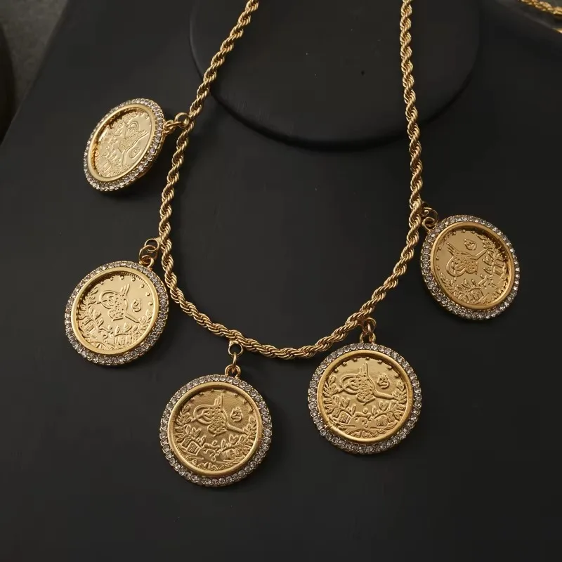 Arab Muslim Wedding Jewelry Middle Eastern Women's Jewelry Gold-plated ...