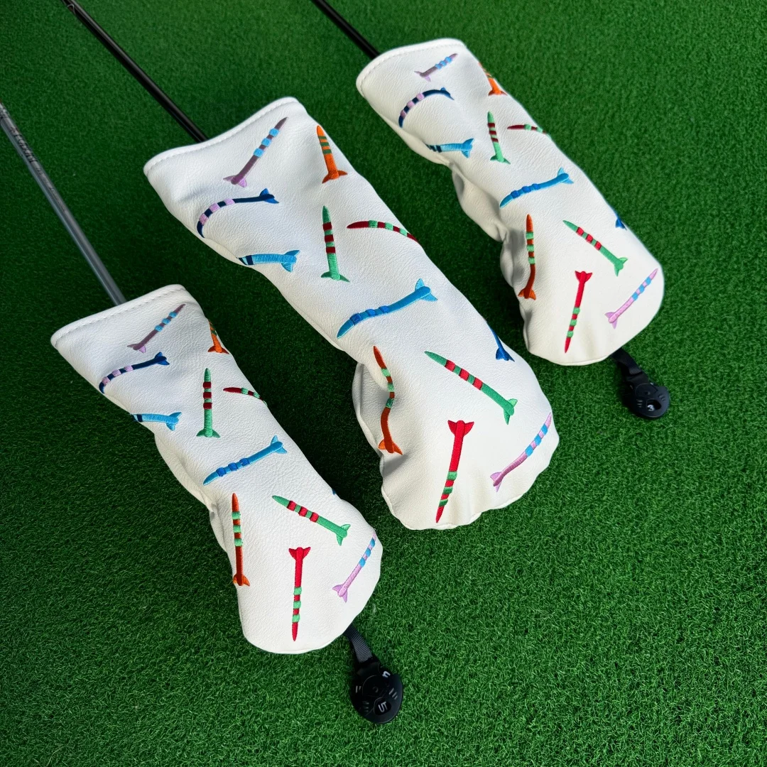 Tees Pattern Golf Wood Covers Driver Headcover Fairway Fw Covers UT ...