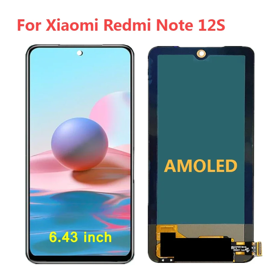 6-43-AMOLED-for-Xiaomi-Redmi-Note-12S-2303CRA44A-Lcd-Display-Digital ...