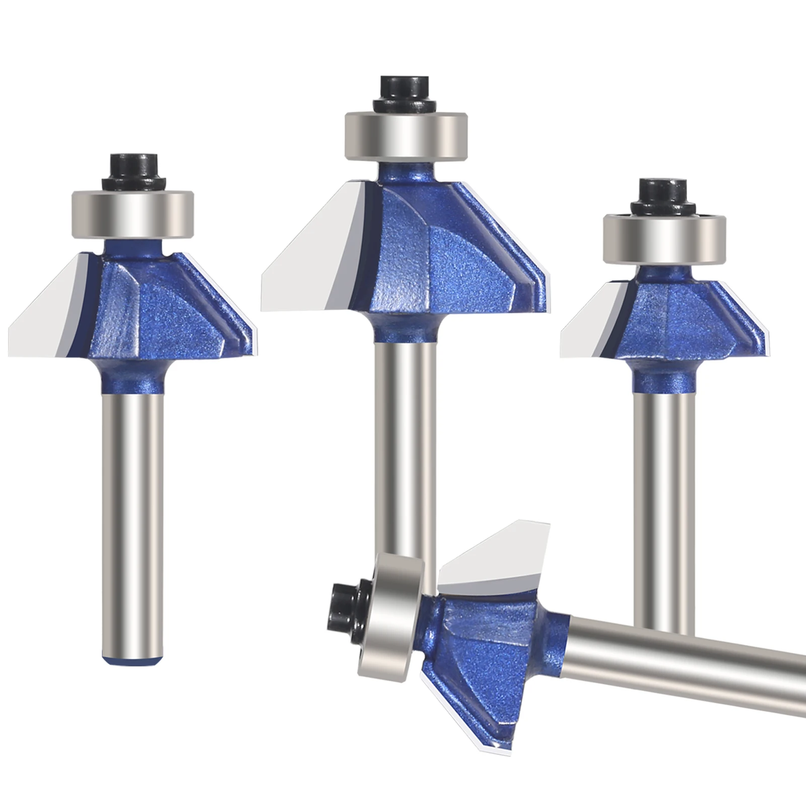 HEDA-4pcs-set-1-4-6-35mm-shank-45-Degree-Chamfer-Router-Bit-Forming ...