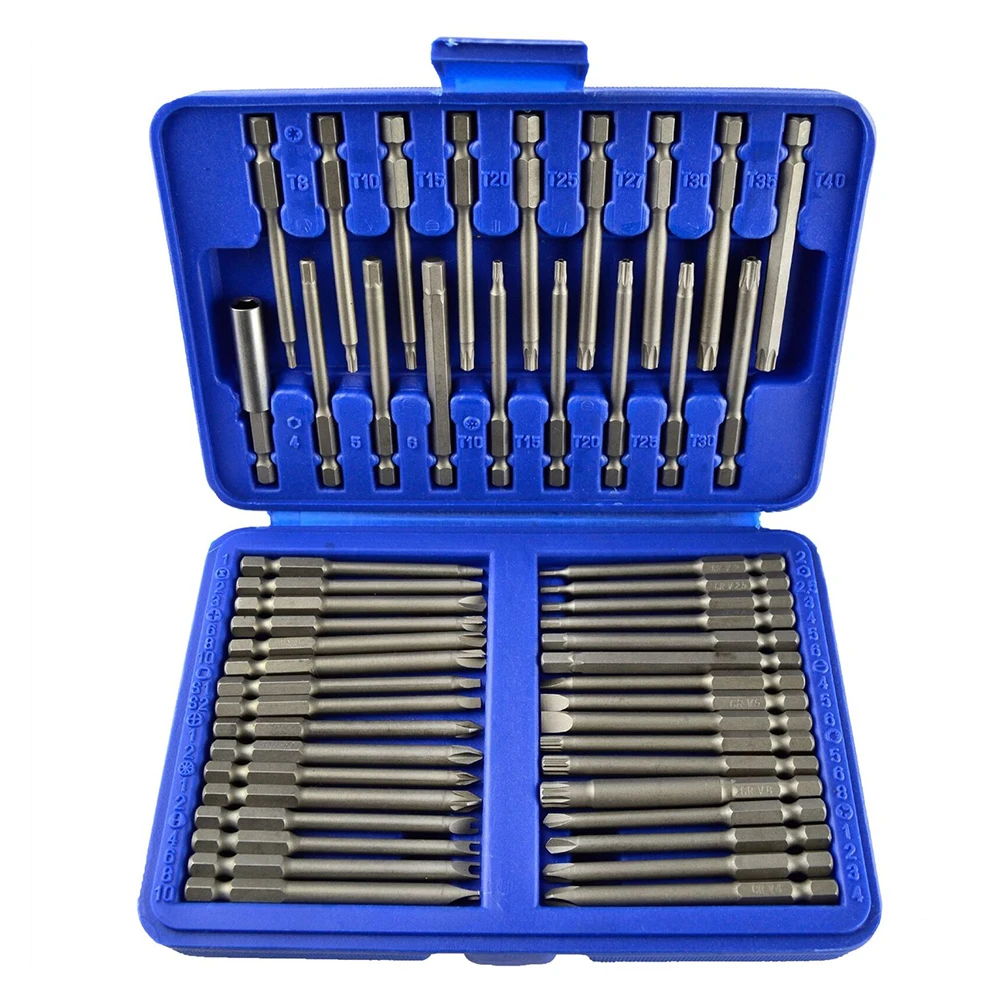 75mm-Extra-Long-Reach-Bit-Set-Security-Screwdriver-Bits-Torx-Star-Hex ...