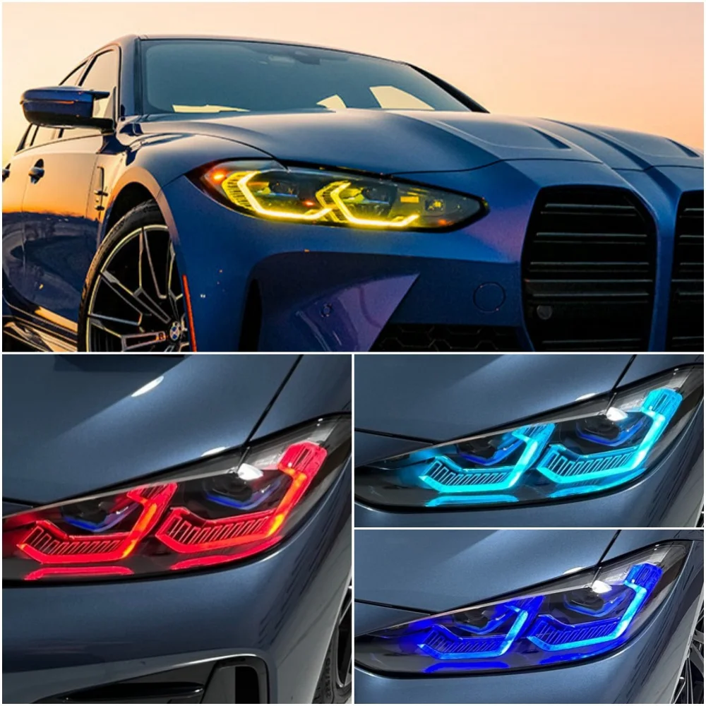 CSL Blue Yellow DRL Boards For 2021 2022 BMW M3 M4 G22 G23 G26 G80 G82 ...