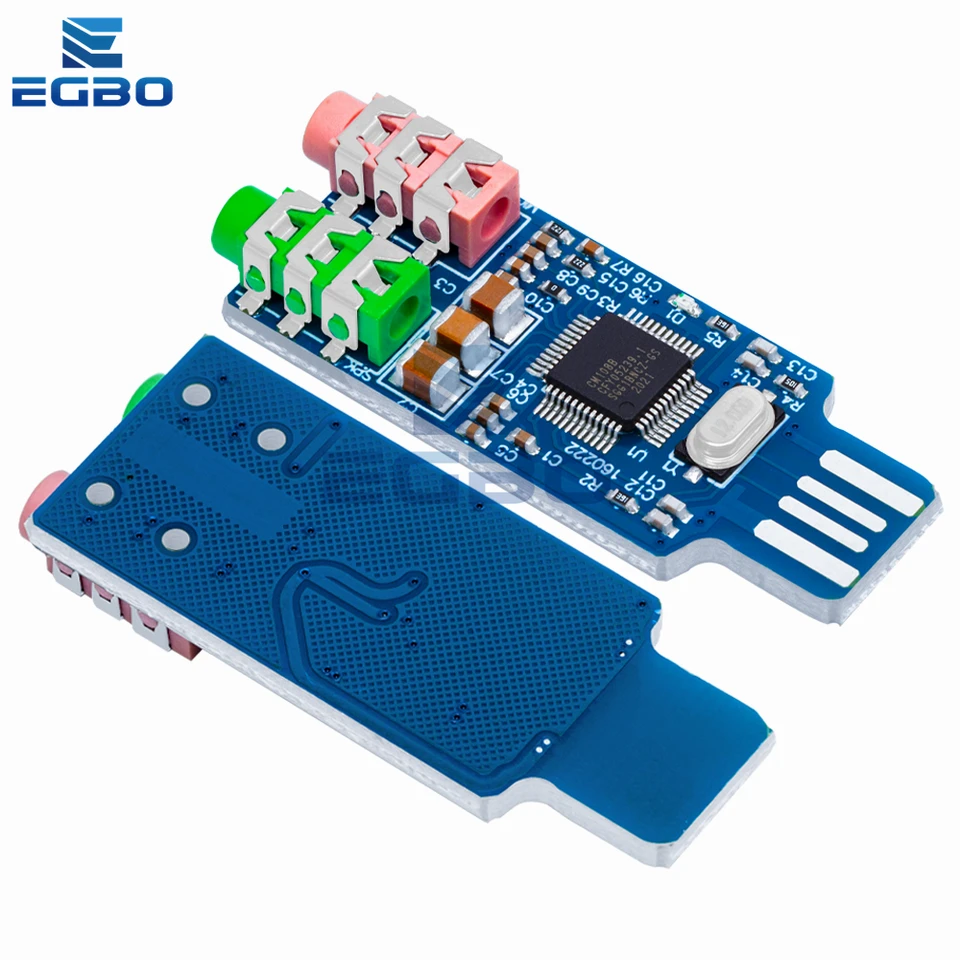 Plug And Play USB Sound Card For Laptop CM108 USB External Sound Card ...