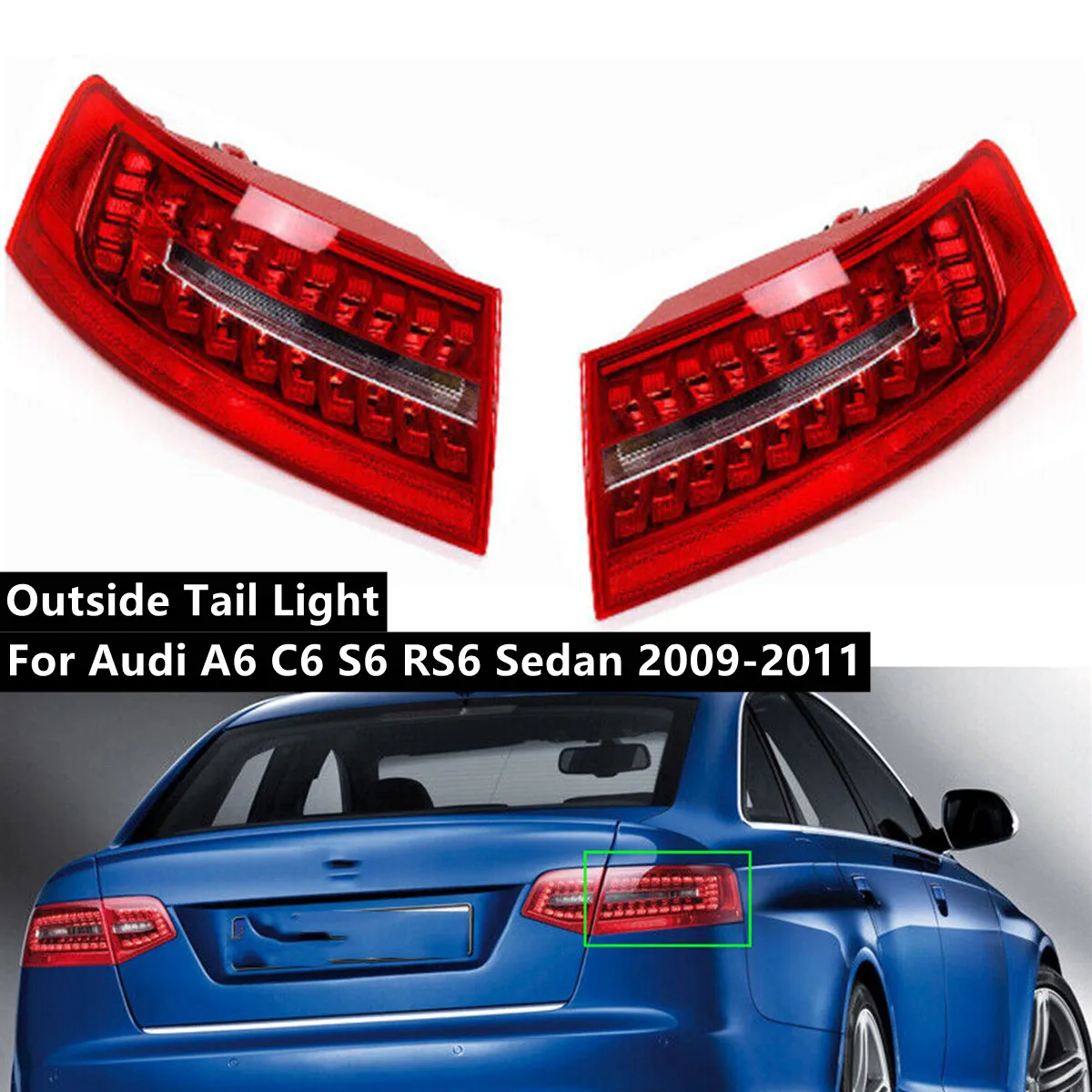 New-LED-Tail-Light-Assembly-For-Audi-A6-C6-S6-RS6-Saloon-Sedan-2009 ...