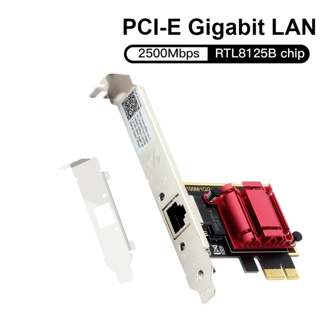 PCIE Para Adaptador de Rede RJ45, LAN com fio Ethernet, PCI-E, RTL8125B ...