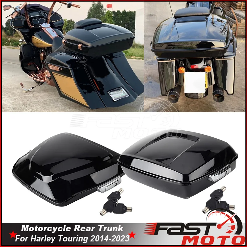 Motorcycle-Trunk-Luggage-Tail-Box-Tour-Pak-Pack-Angled-For-Harley ...