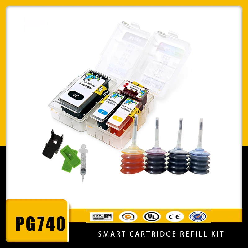 Vilaxh For Canon Smart Cartridge Refill Kit PG 740 CLI 741 140 141 240 ...