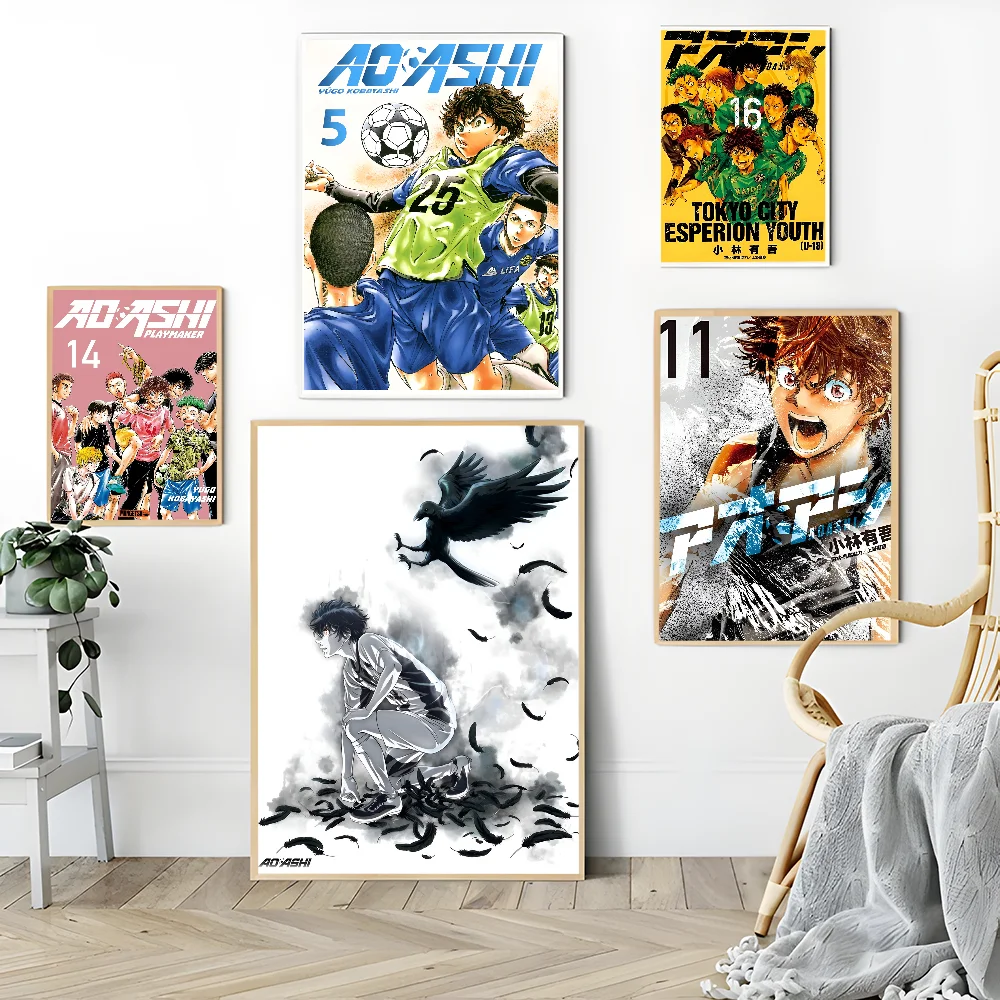 Ao-Ashi-Anime-Poster-Anime-Posters-Sticky-Whitepaper-Sticker-DIY-Room ...