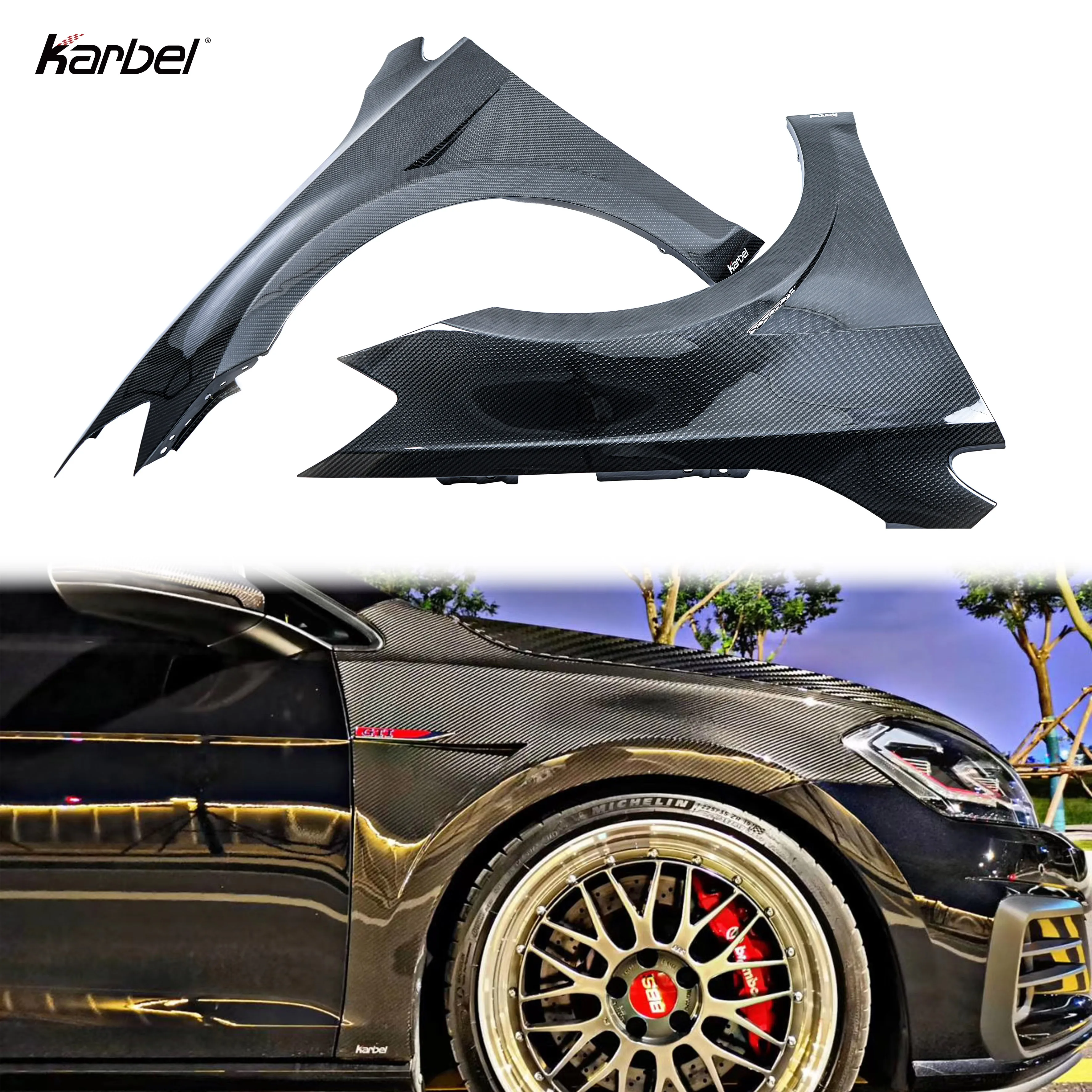 For Golf 7.5 GTI MK7.5 2017-2020 Carbon Fiber Fenders | Dry Carbon Car ...