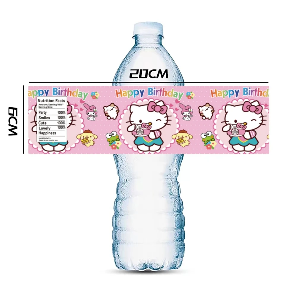 10/20/30 piezas de etiquetas para botellas de agua de Hello Kitty ...