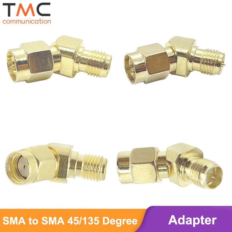 Copper SMA to SMA Adapter RPSMA Male to RP-SMA Female Connector 45 ...