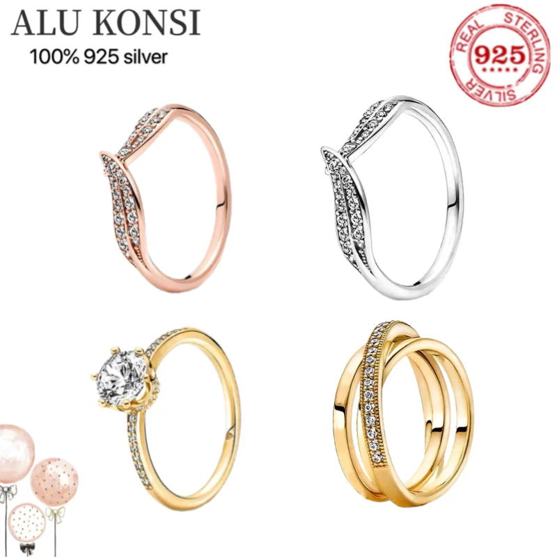 Anillo de plata de ley 2021 100% para mujer, joyería de alta calidad, 925| | - AliExpress