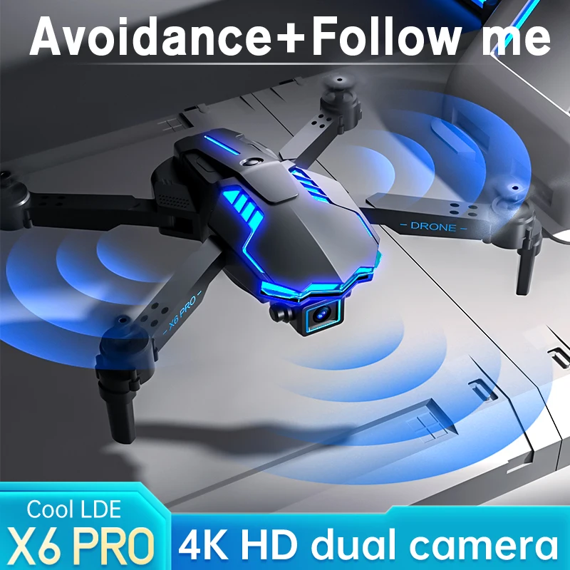 X6 PRO Mini Drone Professional 4K HD Camera Three-sided Obstacle ...