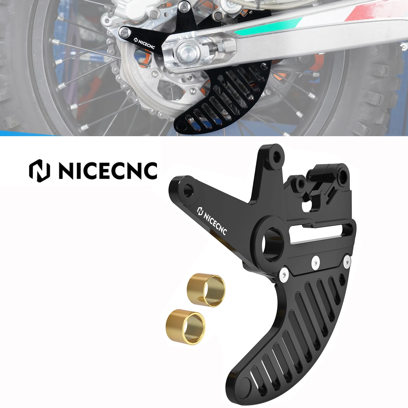 For-KTM-EXC-300-2024-Rear-Dual-Calipers-Bracket-Stunt-Brake-Disc-Guard ...