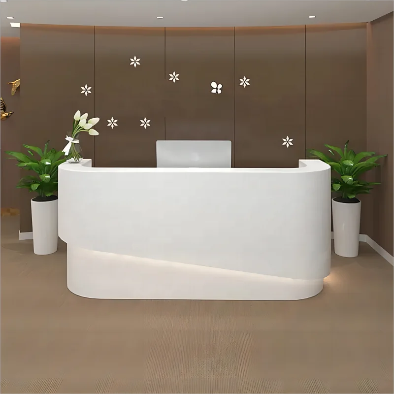 custom-Counter-Front-Desk-White-Office-Reception-Table-Furniture-With ...