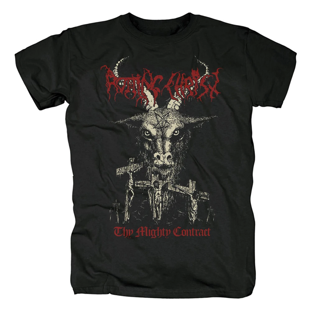 Harajuku Streetwear T Shirts Men's Metal Band Rotting Christ Nemecic ...