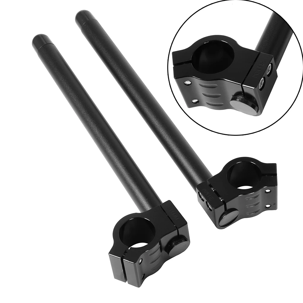 Motorcycle-Rised-Riser-Clamp-Handlebars-Handle-Bar-Cafe-Racer-Clip-On ...