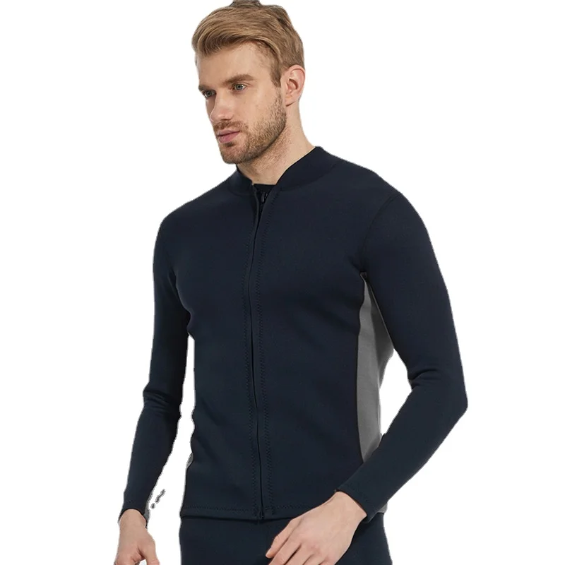 2MM Neoprene Diving Top Split Wetsuit Jacket Men's Water Sports ...