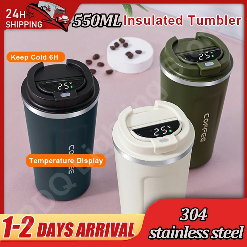 Stainless-Steel-Smart-Coffee-Tumbler-Thermos-Cup-with-Intelligent-Temperature-Display-Portable ...