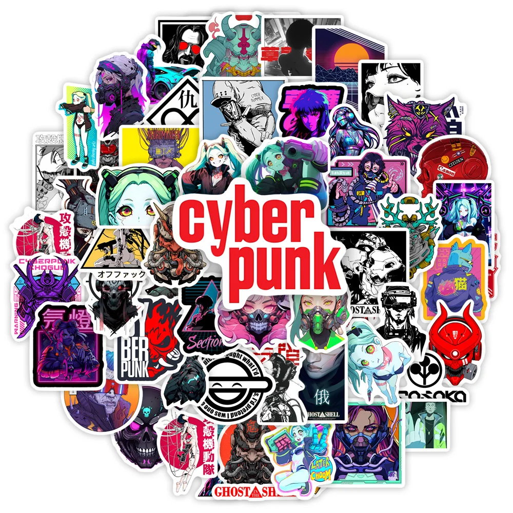 Cyberpunk 80s Sci-fi Anime Game Stickers Art Gift Decal for Laptop ...