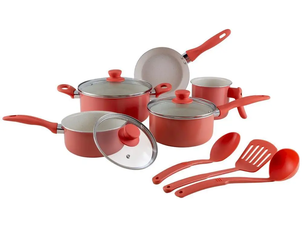 Aluminum Brinox Cookware Set Rosé 8 Pieces Easy - AliExpress 15