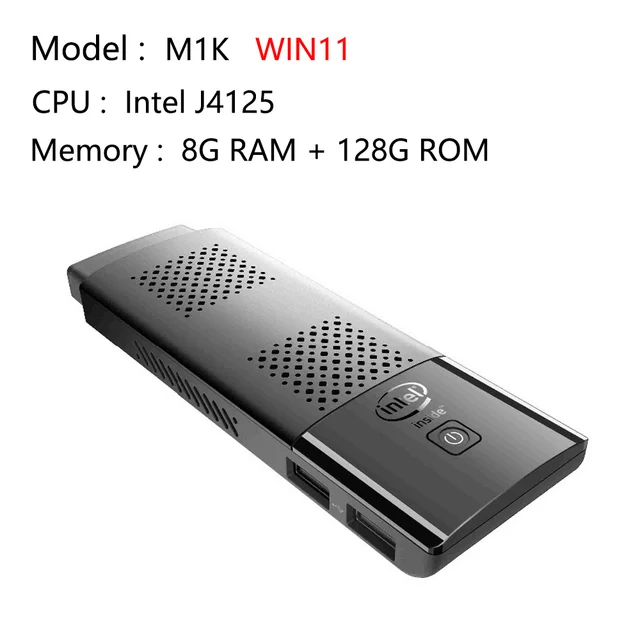 M1K Mini PC 8G RAM 128G/256G ROM Intel J4125 Quad Core TV Stick Win10 ...