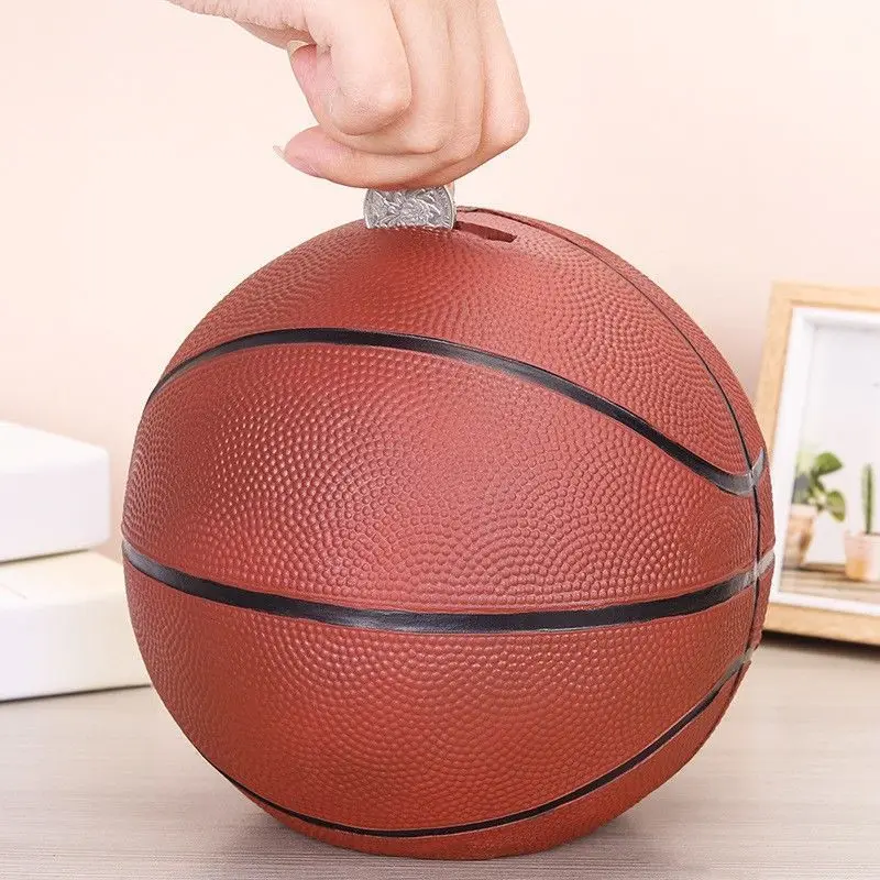 Basketball Football Piggy Bank Vinyl Children's Cartoon Piggy Bank Coin ...