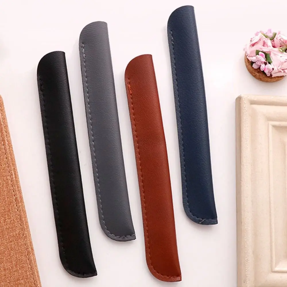 1Pc PU Leather Pen Holder For One Pen Solid Color PU Pencil Bags Large ...
