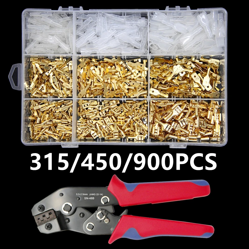 315-450-900pcs-Crimp-Terminals-Spring-Plug-crimping-Electrical ...