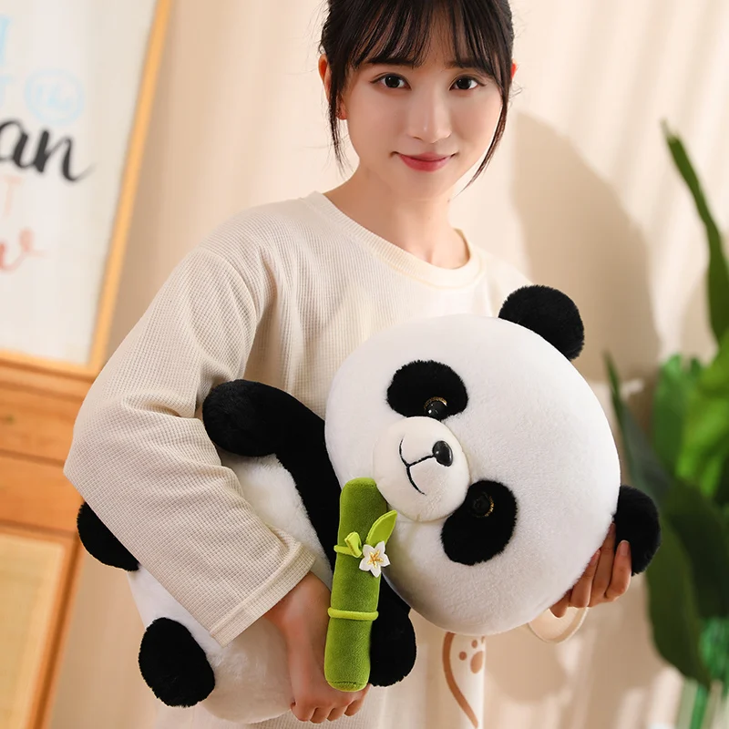 25/35/45cm Lovely Panda Plush Toys Cute bamboo Panda Bears with bamboo ...