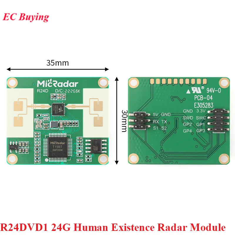 R24DVD1-24Ghz-Biological-Millimeter-Wave-Radar-Sensor-Human-Body-Exists ...