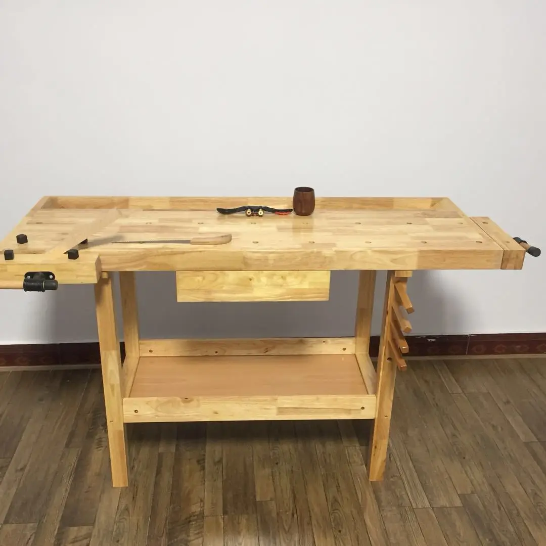 Wooden-beech-wood-Workbench-Woodworking-tables-School-home-woodworking ...