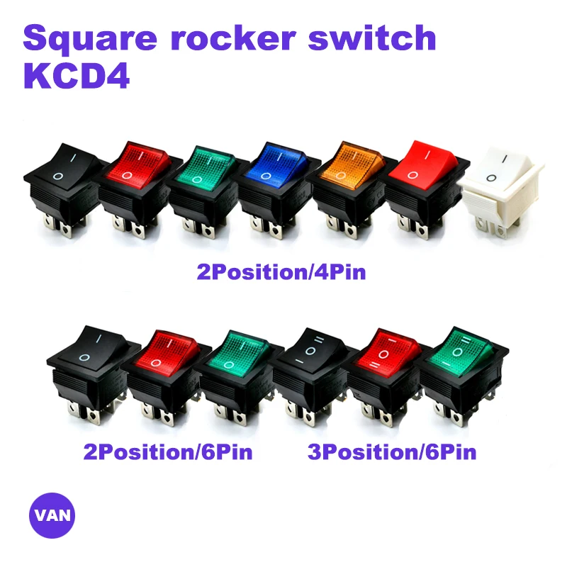 KCD4-Rocker-Switch-ON-OFF-2-3Position-4-Pins-6-Pins-Electrical ...
