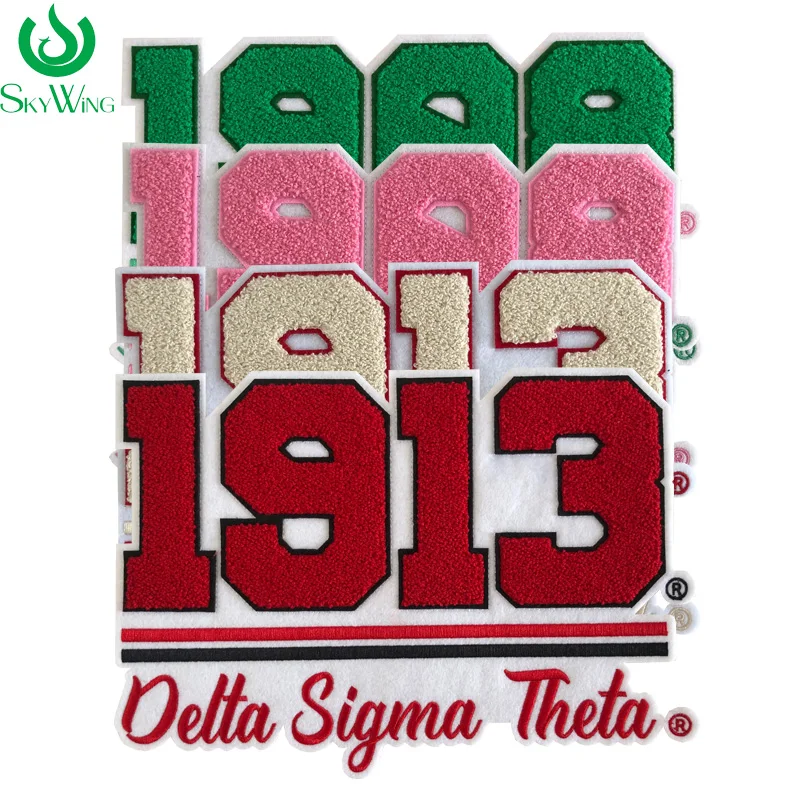 Personalized Sorority Chenille Delta Sigma Theta 1913 & Alpha Kappa Alpha 1908 Patches for Soror ...