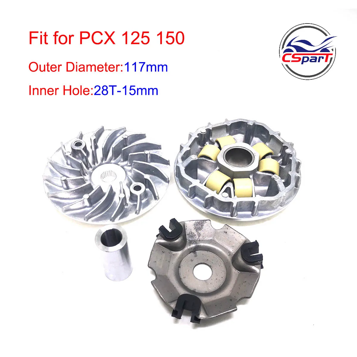 117MM-28T-Variator-Clutch-Pulley-Kit-for-Scooter-Honda-PCX125-PCX150 ...